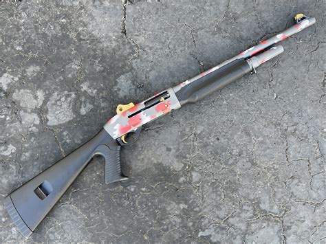 Custom Camo Benelli Shotgun Cerakoted Using Snow White Tactical Grey