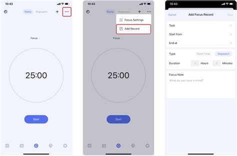 In The Focus Tab Click The Button On The Right Side Of The Focus Record To Add A Focus
