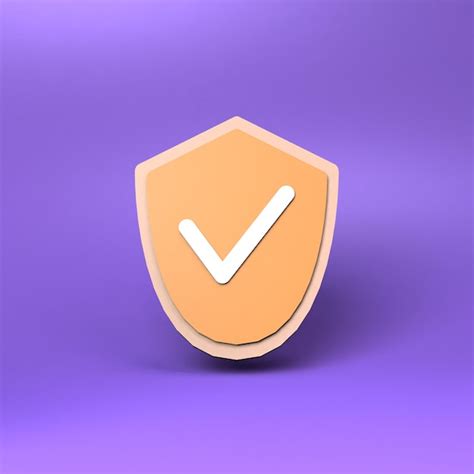 Premium Photo Shield Icon With Check Mark Data Protection 3d Render