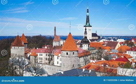 Tallinn Skyline Estonia Aerial View Of Tallinn Tallinn Old Town