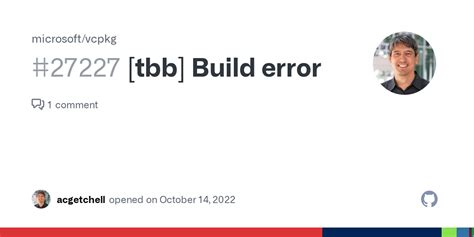 Tbb Build Error · Issue 27227 · Microsoftvcpkg · Github