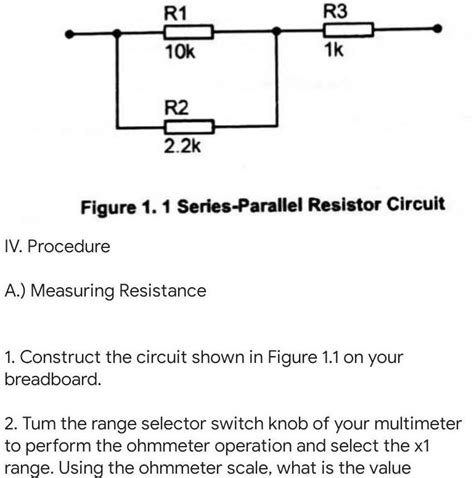 [answered] R1 10k Iv Procedure R2 2 2k Figure 1 1 Series Parallel Kunduz