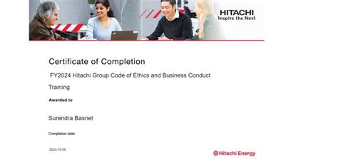 Surendra Basnet On Linkedin Happy To Share Another Certificate Of Completion On Hitachi Group