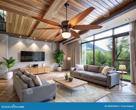 Sleek Wooden Ceiling Fan With Dimmable Led Light Enhances Vaulted