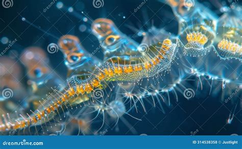 A Tiny Singlecelled Algal Organism Magnified To Show The Intricate