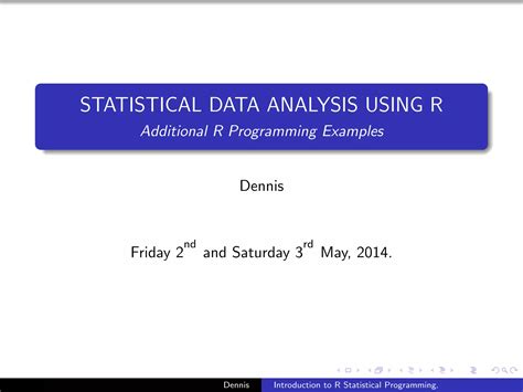 R Programming Intro With Examples Ppt