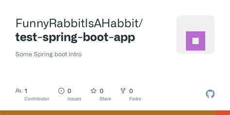 github funnyrabbitisahabbit test spring boot app some spring boot intro