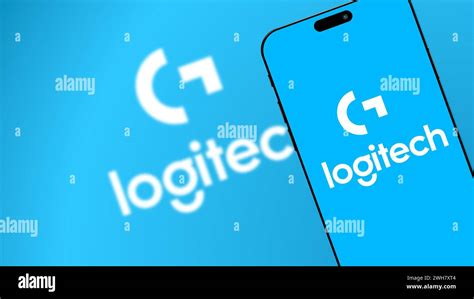 Istanbul Turkey 25 January 2024 Logitech Brand Logo On Smartphone Screen Logitech Is A