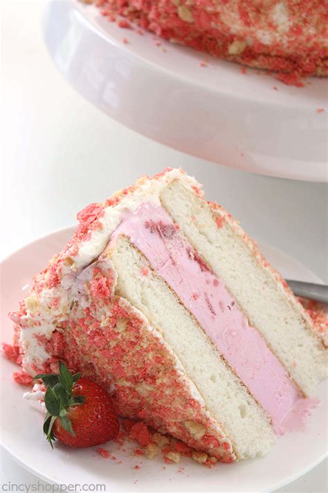 Strawberry Crunch Bar Ice Cream Cake Cincyshopper