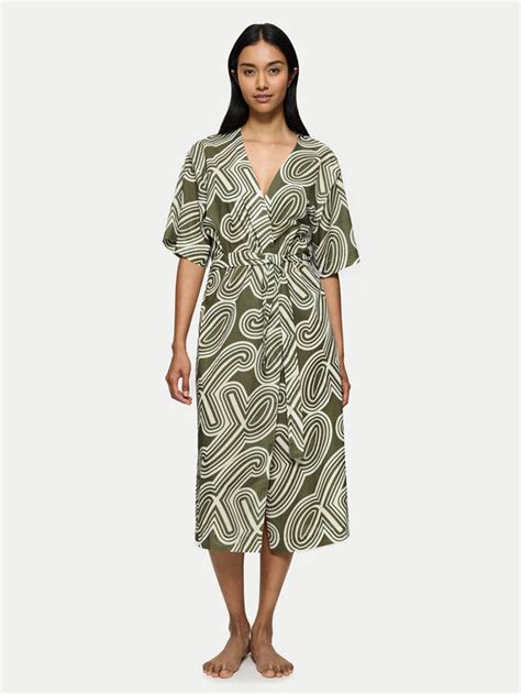 Triumph Кимоно Beach Mywear 10222618 Зелен Relaxed Fit Modivobg
