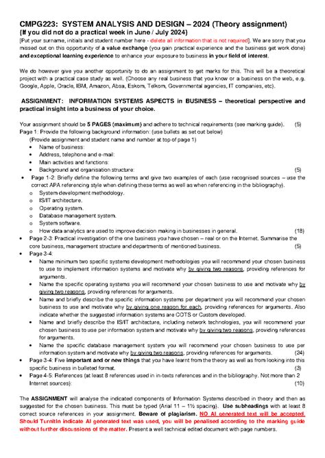 Cmpg223 Theoretical Workweek Assignment 2024 Cmpg 223 System Analysis And Design 2024