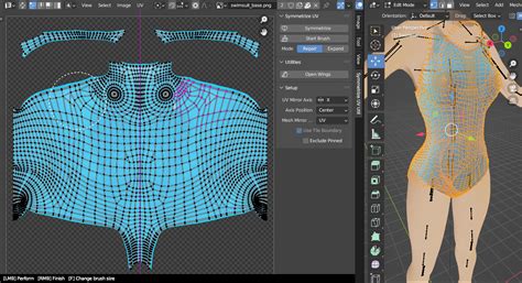 Blender Uv贴图对称编辑插件 Symmetrize Uv Util 1 4 0 Ourblender 专业的三维素材库