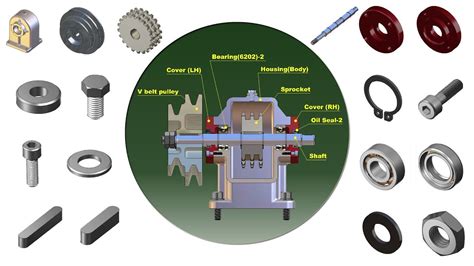 Power Transmission Device 동력전달장치 Assembly Catia V5 Youtube