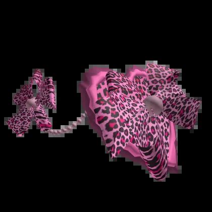 Gyaru Pink Leopard Print With Hearts Maximalist Roblox Item Rolimons