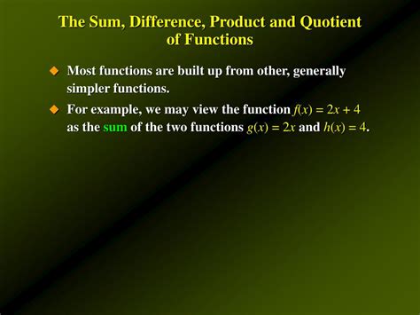 Ppt Functions And Their Graphs The Algebra Of Functions Functions And