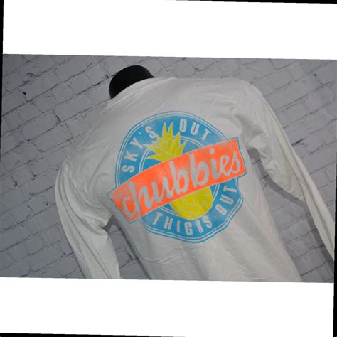 Chubbies Skys Out Thighs Out Graphic Tees For Men In Medium Size And White Color By Chubbies