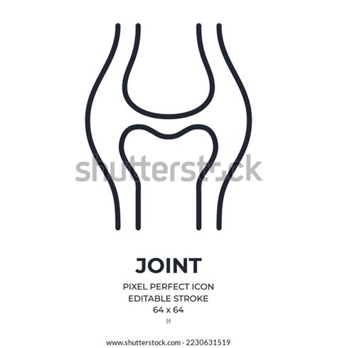Synovial Joint Editable Stroke Outline Icon Stock Vector Royalty Free