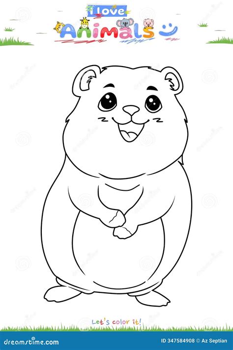 Color Me Quokka Two Little Cute Quokkas Cartoon Vector 140092911
