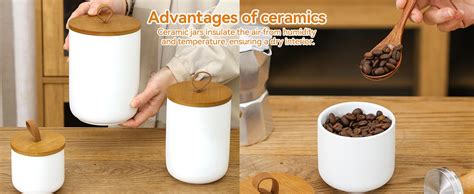 Gendlthij Canister Sets For Kitchenceramic Kitchen