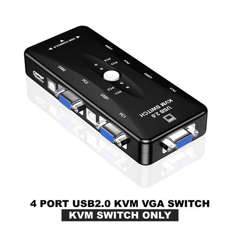 Vga Kvm Switch Ports With Usb Hubs Two Computers Share Set Of Monitor Keyboard Mouse