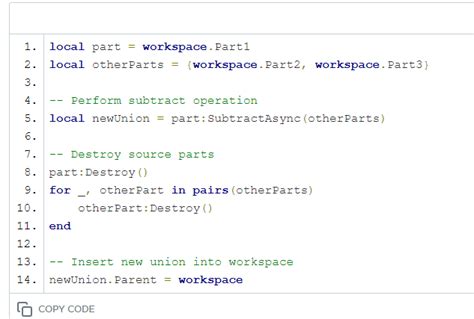 basepart subtractasync example code errors documentation issues
