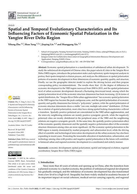 Pdf Spatial And Temporal Evolutionary Characteristics And Its Influencing Factors Of Economic