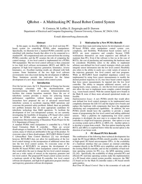 pdf qrobot a multitasking pc based robot control system