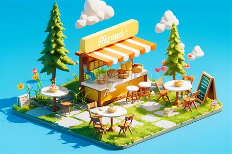 다채로운 만화 노점 일러스트 무료 다운로드 Lovepik