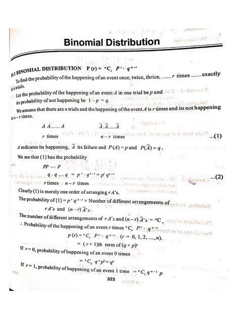 Binomial Distribution Pdf