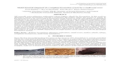 pdf model based development of a compliant locomotion system