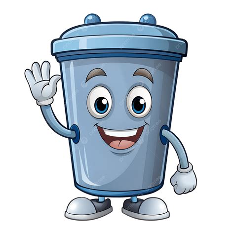 Happy Trash Can Cartoon Character Clipart Free Happy Clipart Cartoon
