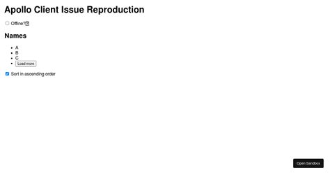 Apollo Client Error Template Codesandbox