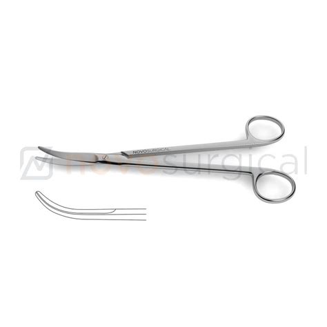 Jorgenson Dissecting Scissors Strong Curved Blades Rounded Tips Novo Surgical