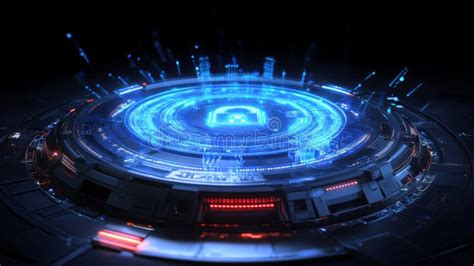 Futuristic Cyber Security System Digital Lock Stock Illustration Illustration Of Code