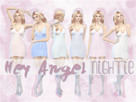 Untiands Hey Angel Nightie Sims 4 Mods Clothes Nighty Sims 4 Dresses
