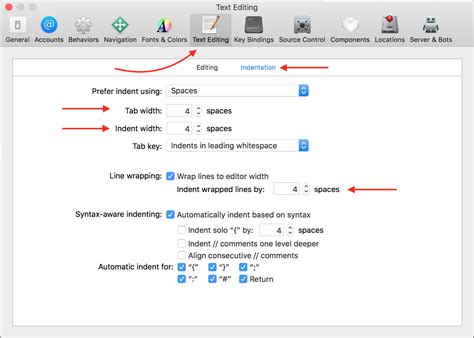 Ios Xcode Replaces Tabs By Spaces After A Branch Merge Stack Overflow