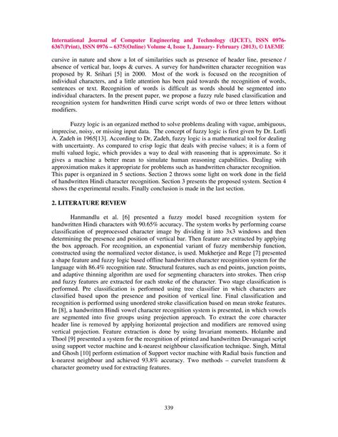 Fuzzy Rule Based Classification And Recognition Of Handwritten Hindi Pdf Programming