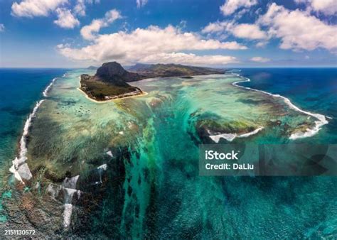 Aerial View Of Mauritius Island Panorama And Famous Le Morne Brabant