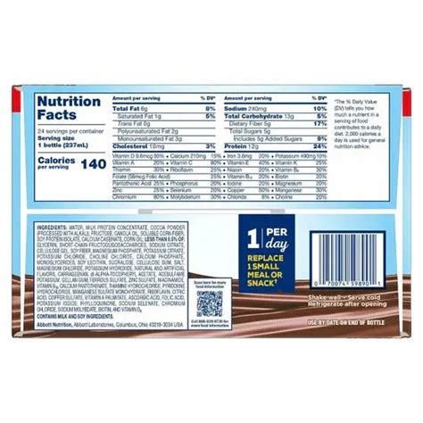Glucerna Original Diabetic Nutrition Shake 8 Fl Oz 24 Pack Chocolat
