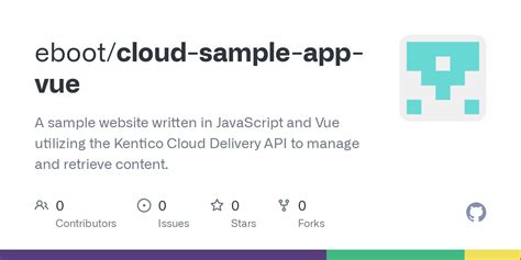 Github Ebootcloud Sample App Vue A Sample Website Written In Javascript And Vue Utilizing