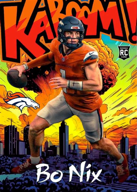 Bo Nix Custom Rookie Rc Trading Art Card Buy 2 Get 1 Free Etsy