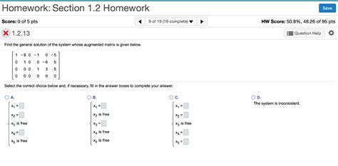 Solved Homework Section 1 2 Homework Save Score 0 Of 5 Pts