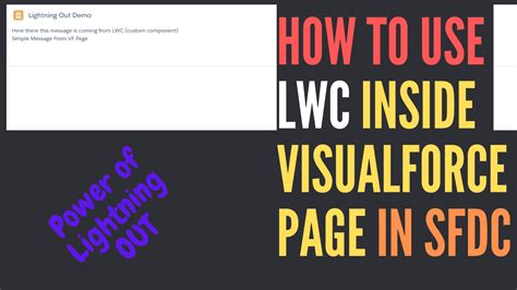How To Use Lightning Web Component Inside Visual Force Pages PantherSchools