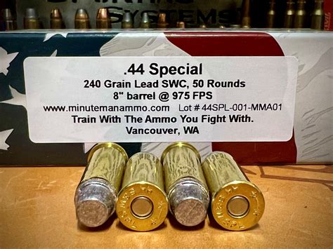 44 Special 240 Grain Hard Cast Lead Swc 975 Fps Minuteman
