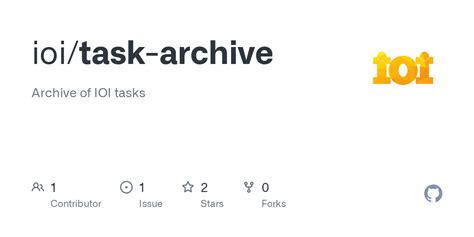 GitHub Ioi Task Archive Archive Of IOI Tasks