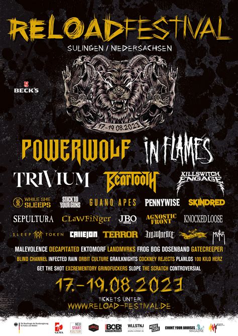 Ein LegendÄrer Nachschlag FÜr Das Line Up 2023 Reload Festival Sulingen