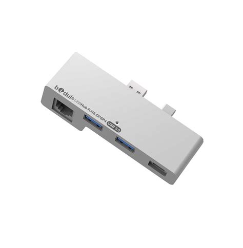 Bidul USB Hub And Ethernet Adapter With DisplayPort For Microsoft Surface Pro Gray