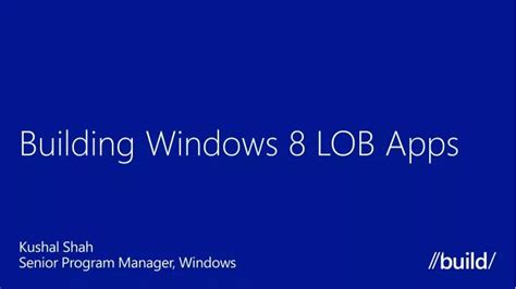 Ppt Building Windows 8 Lob Apps Powerpoint Presentation Free