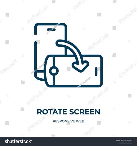 Rotate Screen Icon Linear Vector Illustration Stock Vector Royalty