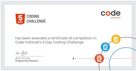 Shawon Sheikh On Linkedin I Have Completed A 5 Day Coding Challenge With Code Institute